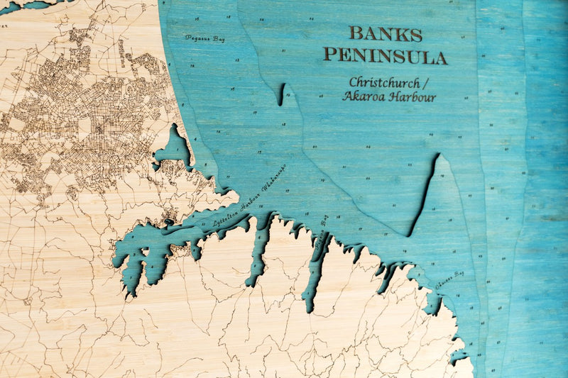 3D Wooden Chart - Banks Peninsula – YOYO Design by Kiwis